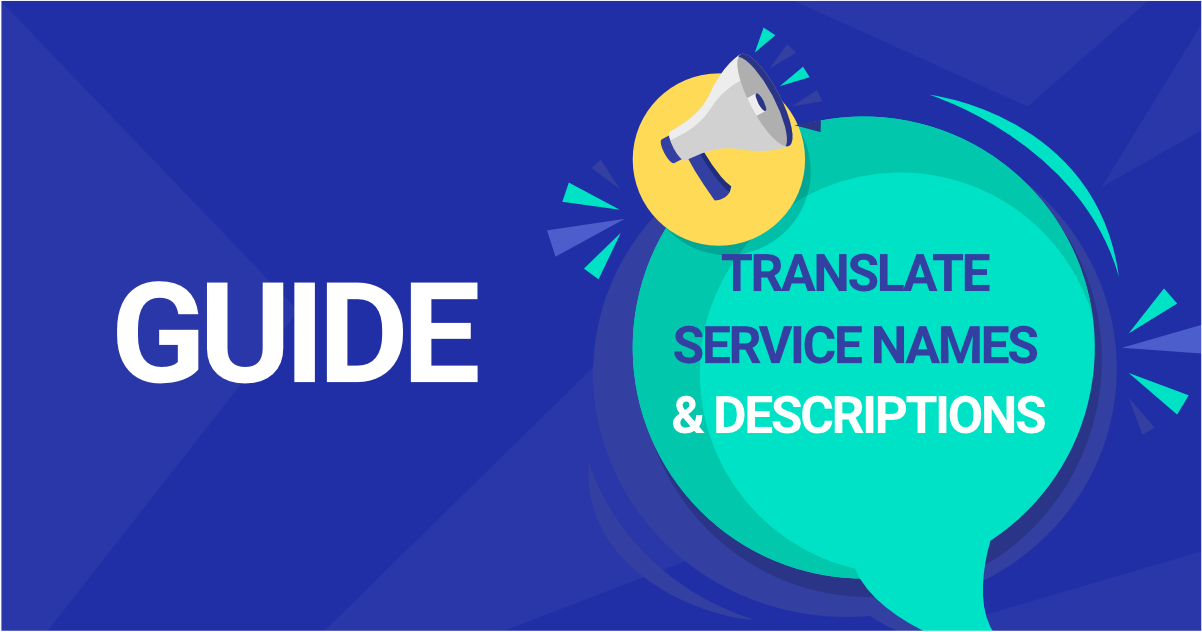 How to Translate Service Names & Descriptions
